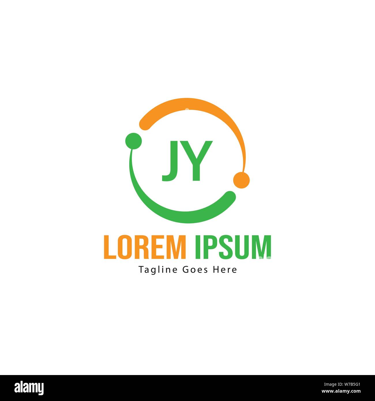Initial JY logo template with modern frame. Minimalist JY letter logo ...