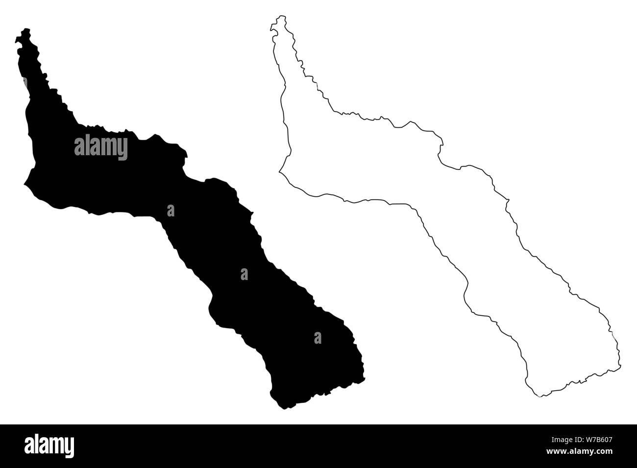 Mount Athos Region (Greece, Hellenic Republic, Hellas) map vector ...