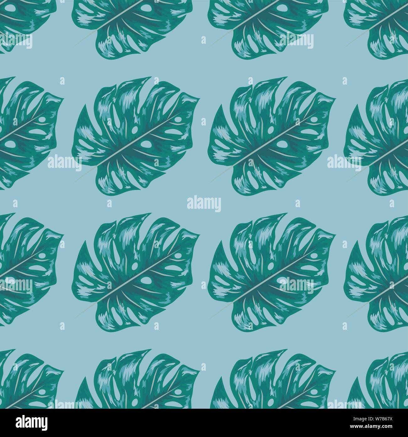 Exotic tropical background. Seamless indigo tropical pattern with ...