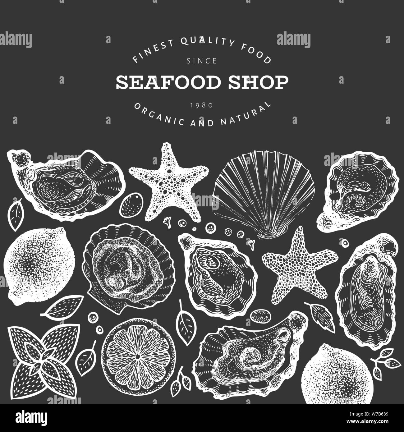 Oyster menu board Stock Vector Images - Alamy