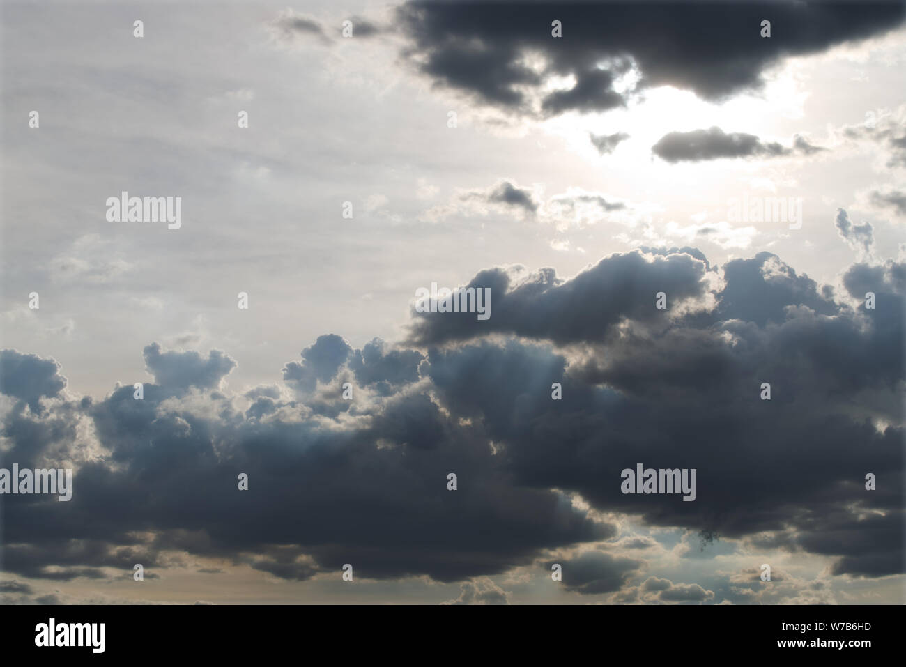 Thick clouds, dark sky before thunder storm Stock Photo - Alamy
