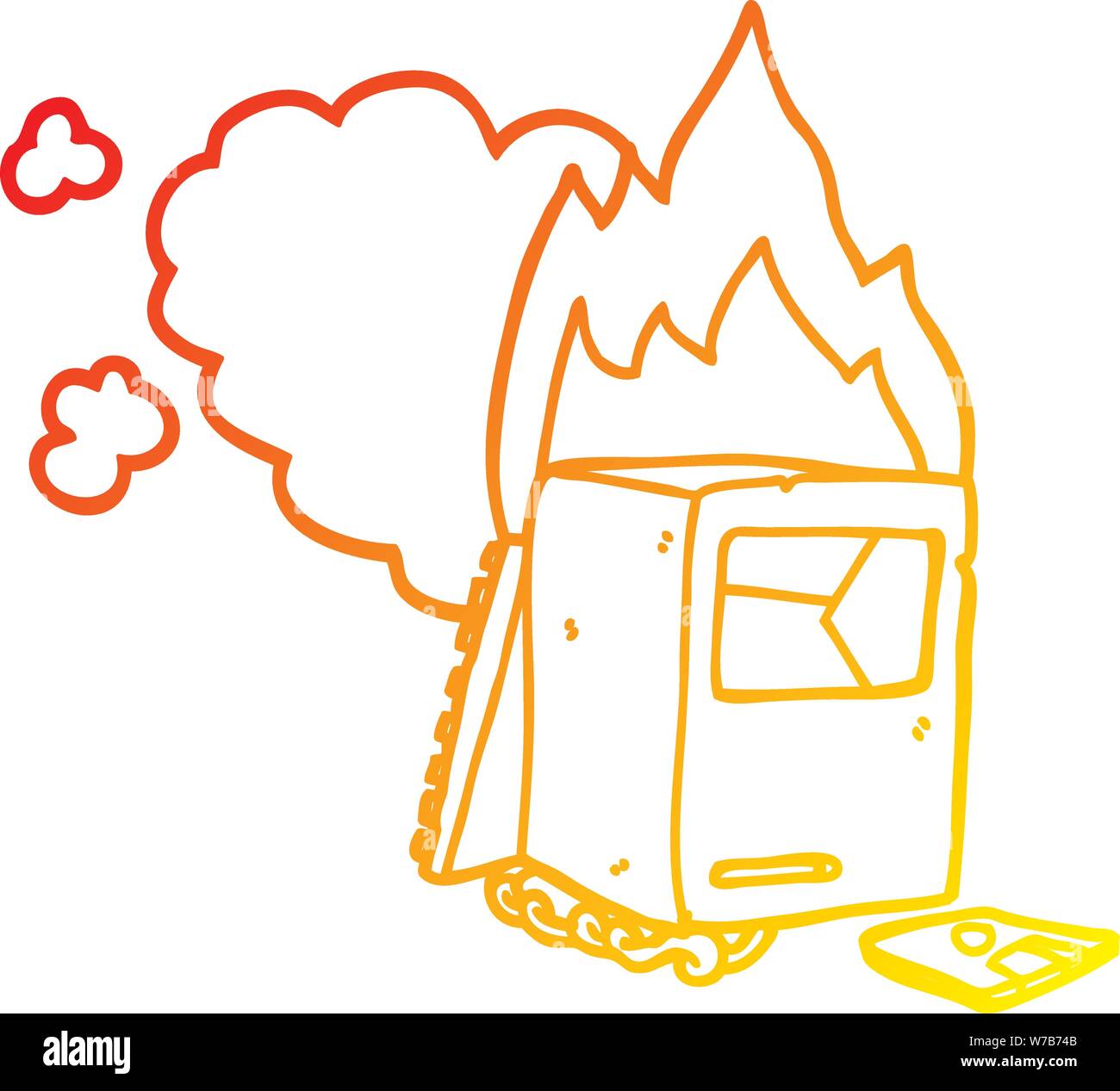 Freehand drawn cartoon old computer hi-res stock photography and images ...