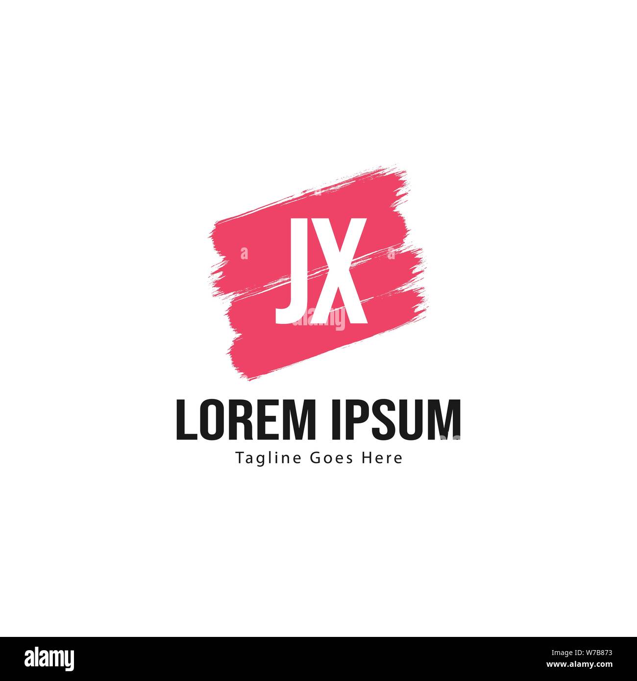 Initial JX logo template with modern frame. Minimalist JX letter logo vector illustration design ...