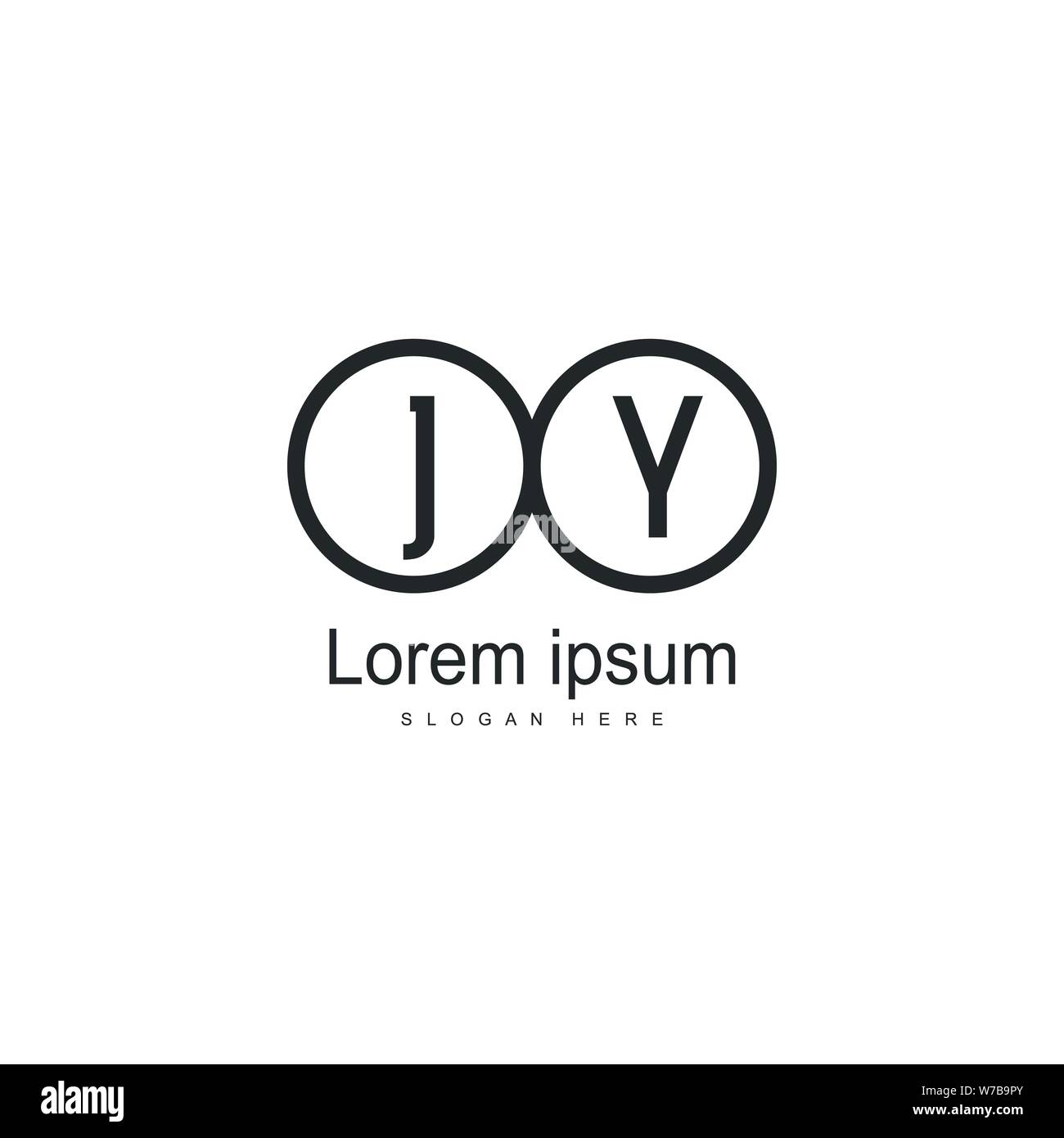 Initial JY logo template with modern frame. Minimalist JY letter logo ...
