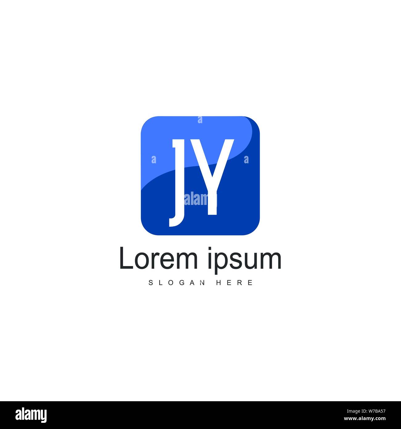 Initial JY logo template with modern frame. Minimalist JY letter logo ...