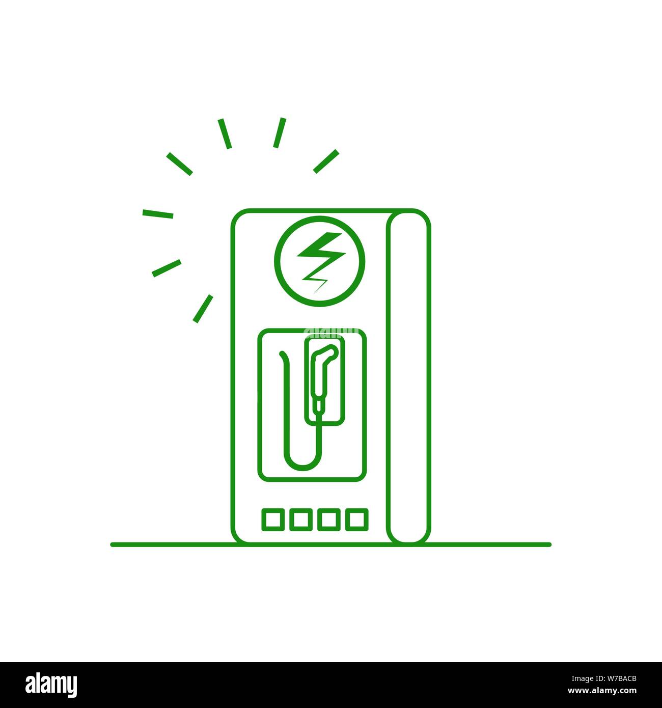 energy electric service station isolated icon vector illustration ...