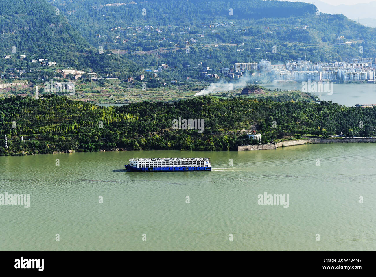 View of the Three Gorges Reservoir after the Three Gorges project ...