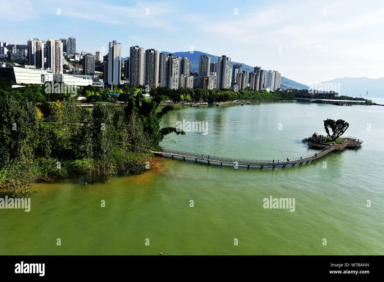 View of the Three Gorges Reservoir after the Three Gorges project ...