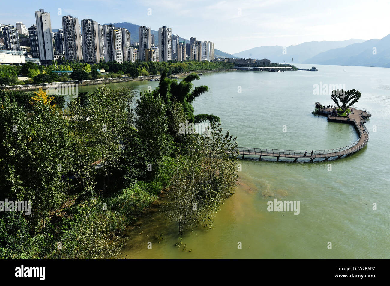 View of the Three Gorges Reservoir after the Three Gorges project ...