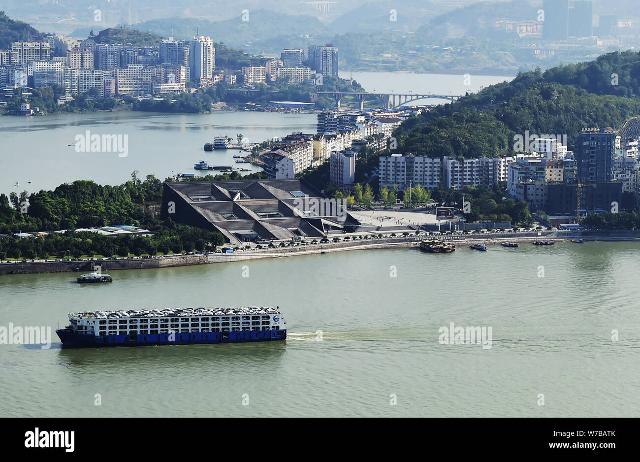View of the Three Gorges Reservoir after the Three Gorges project ...