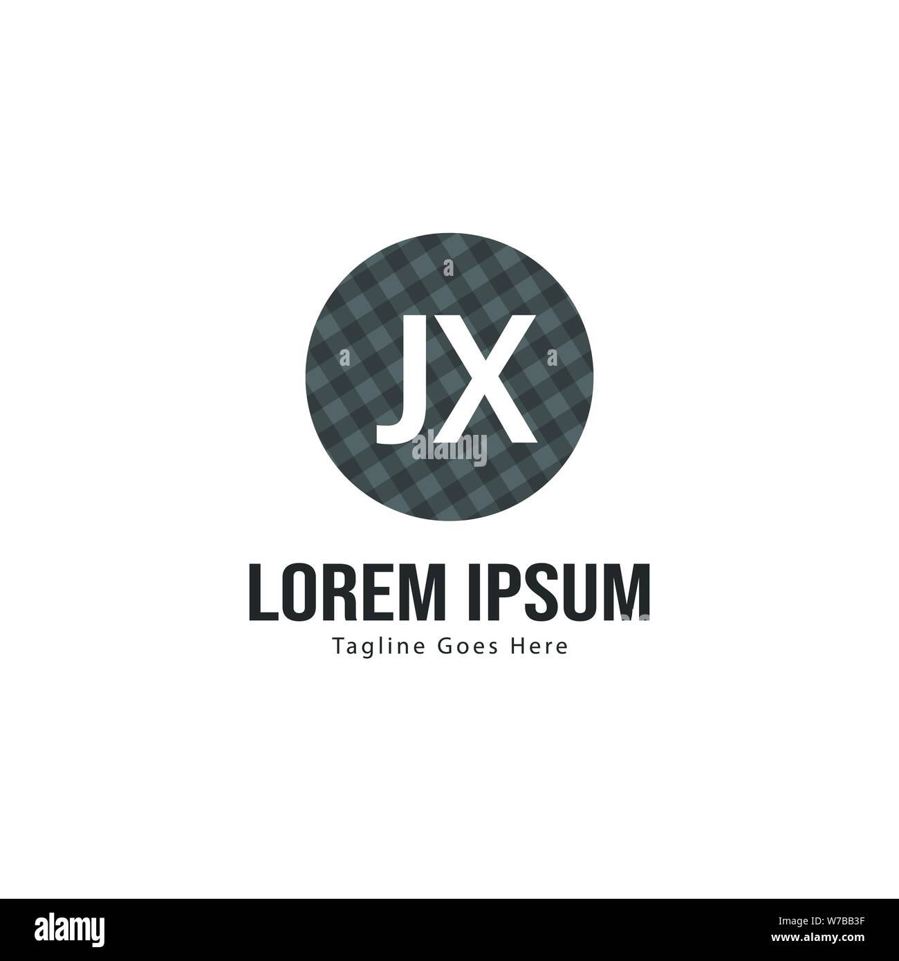 Initial JX logo template with modern frame. Minimalist JX letter logo ...