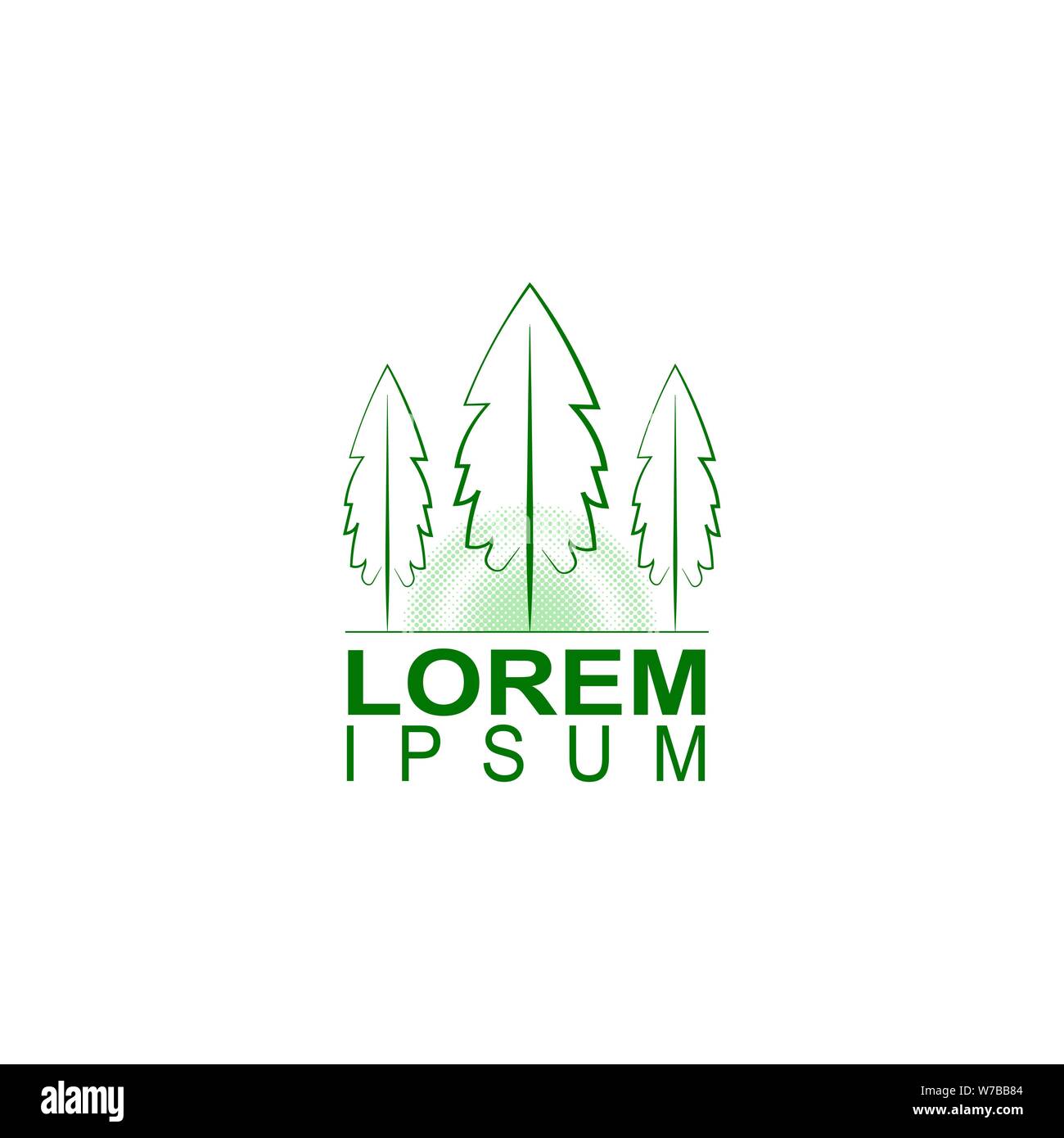 Classic vintage tree Logo with halftone Background for Farm & Outdoor ...