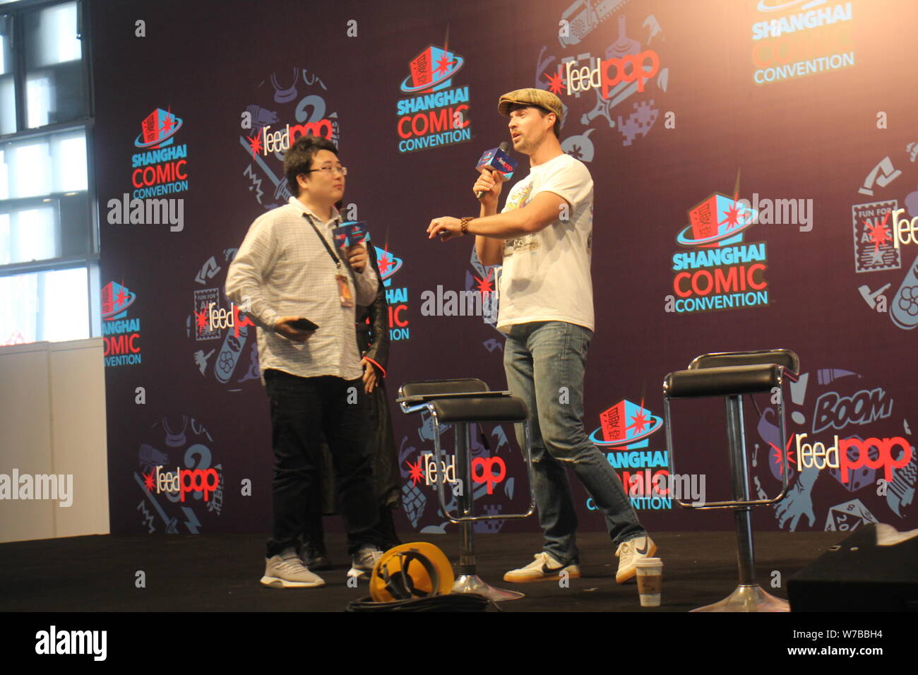 American actor Brett Dalton, right, best known for playing Grant Ward ...