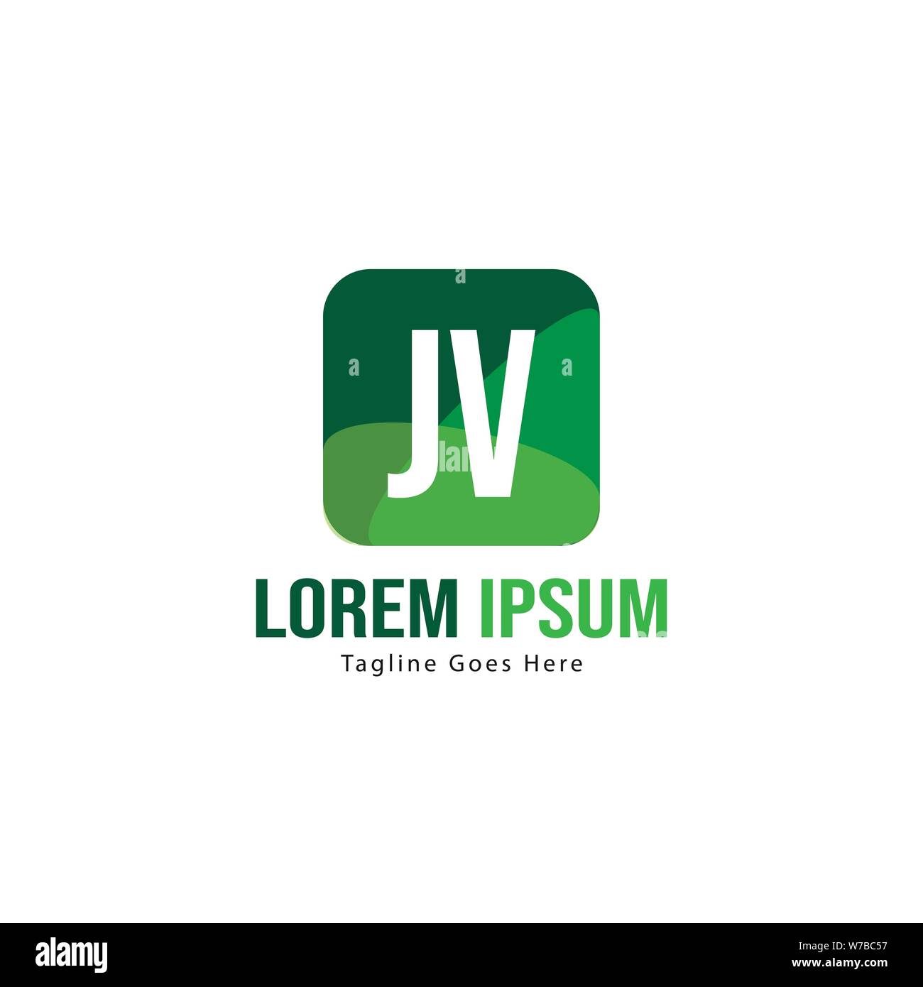 Initial JV logo template with modern frame. Minimalist JV letter logo ...