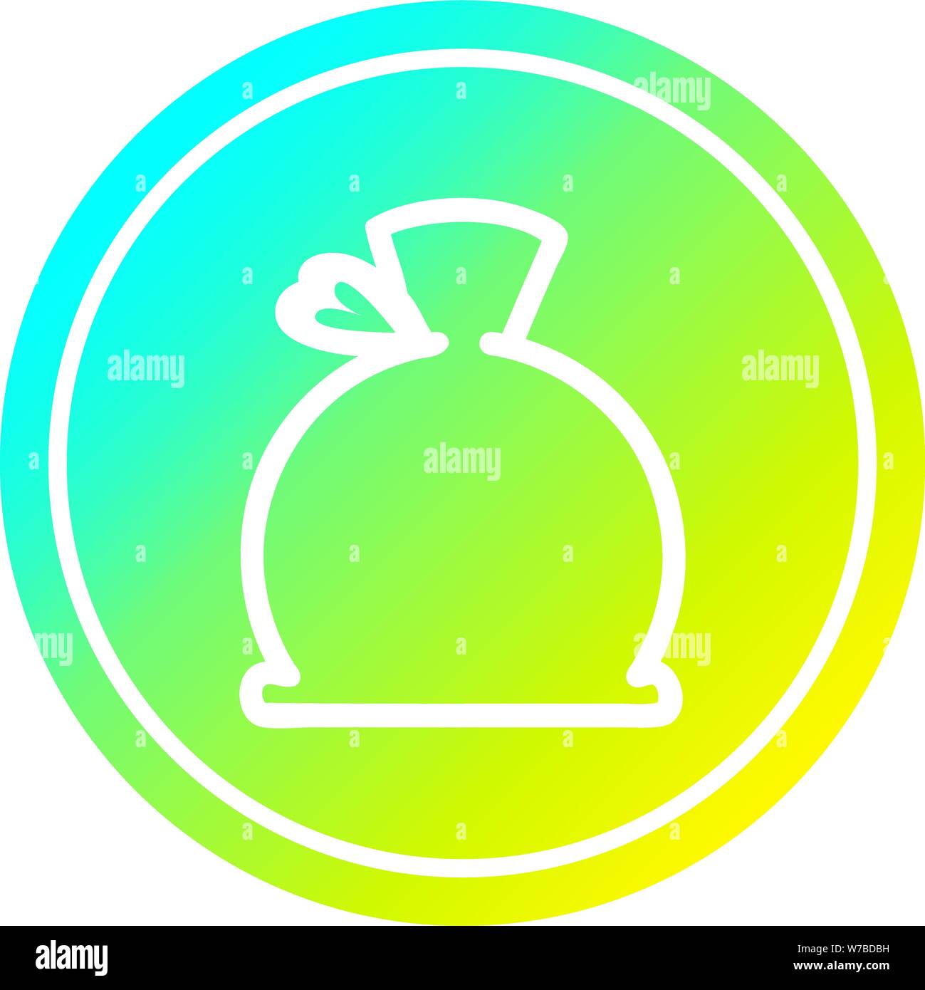 bulging sack circular icon with cool gradient finish Stock Vector Image & Art - Alamy