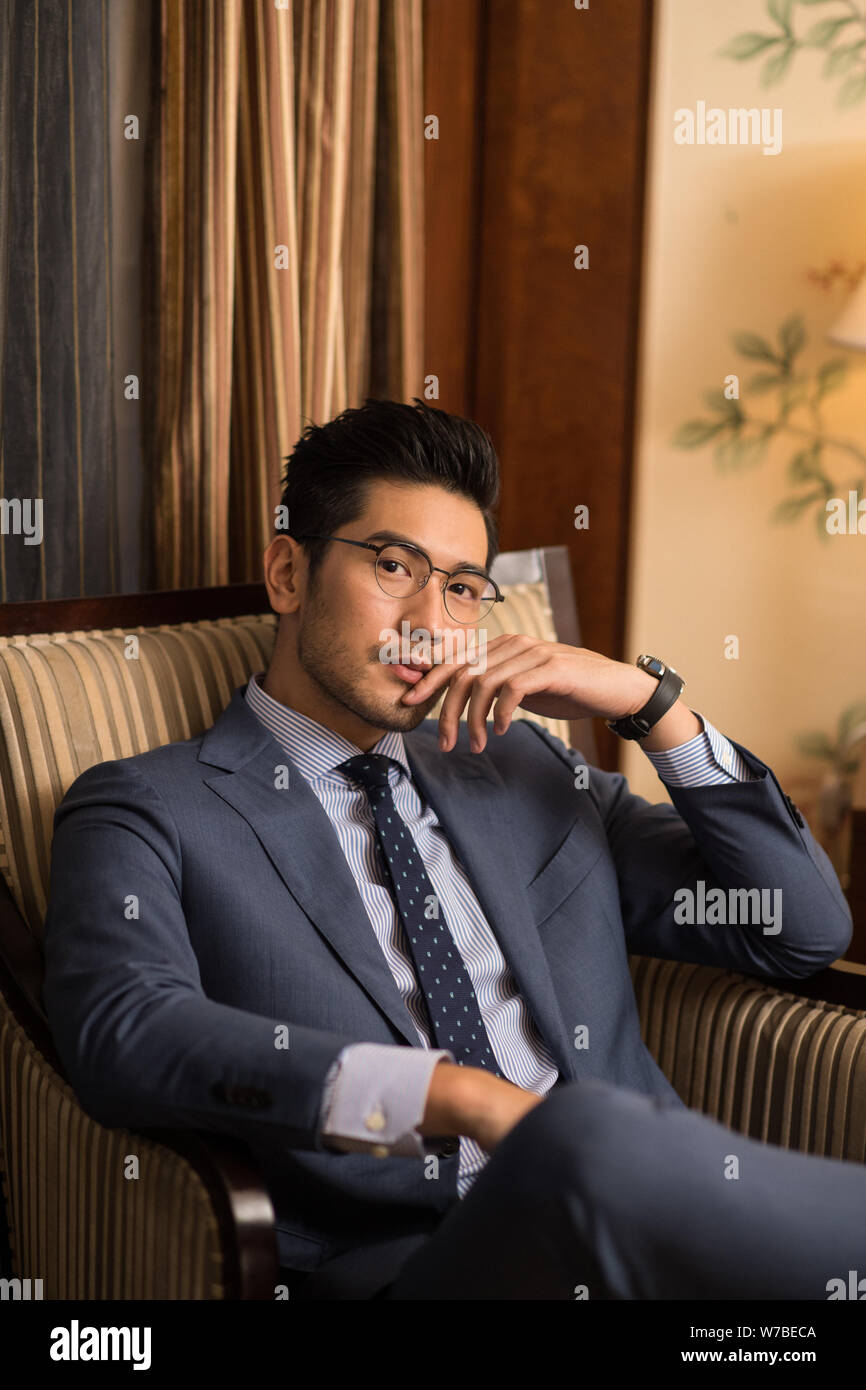 Taiwanese-born Canadian model and actor Godfrey Gao poses for portrait ...