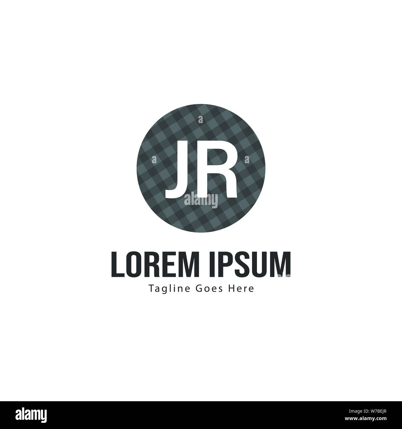 Initial JR logo template with modern frame. Minimalist JR letter logo ...