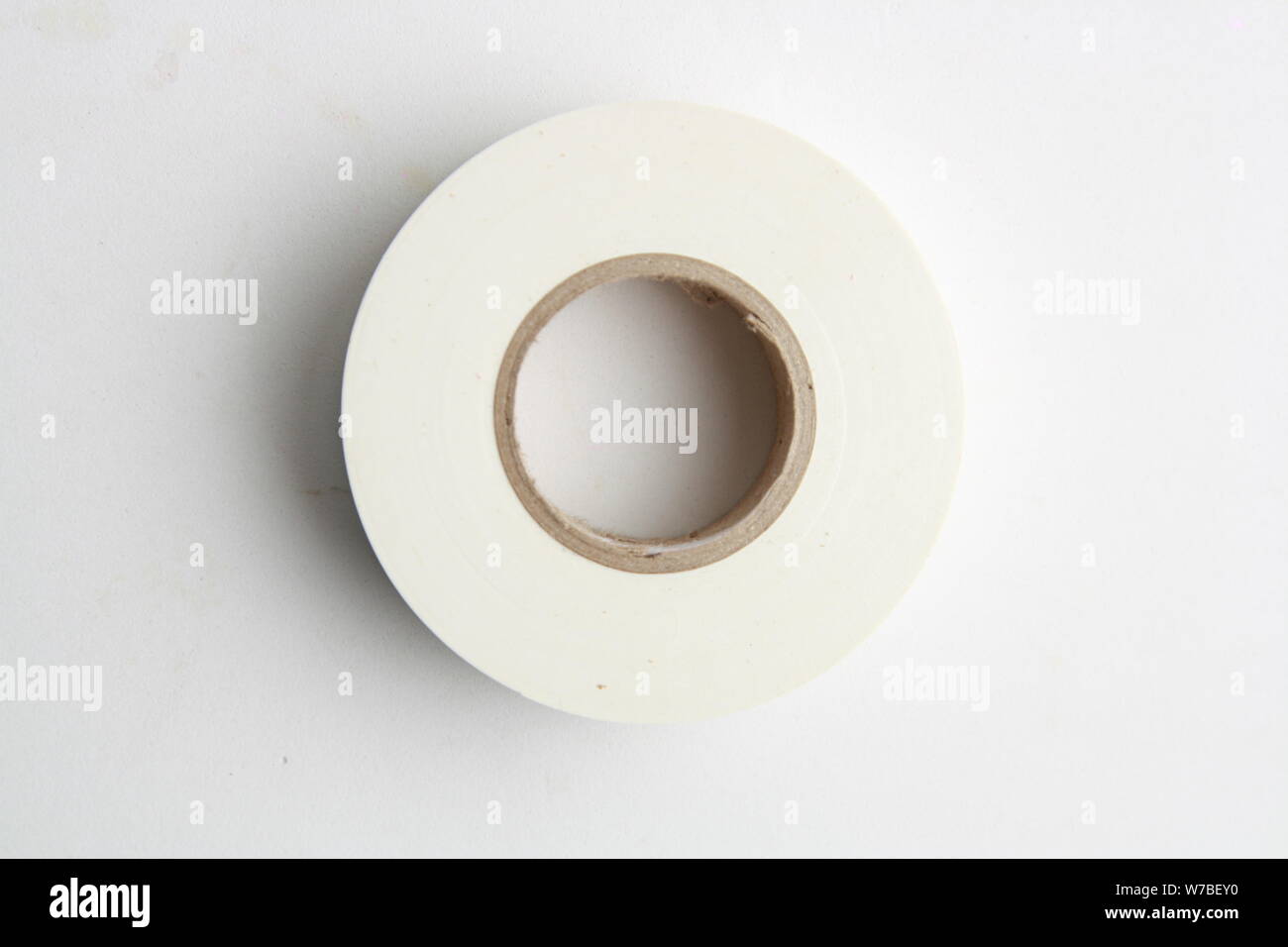 roll of white plastic insulating tape Stock Photo - Alamy