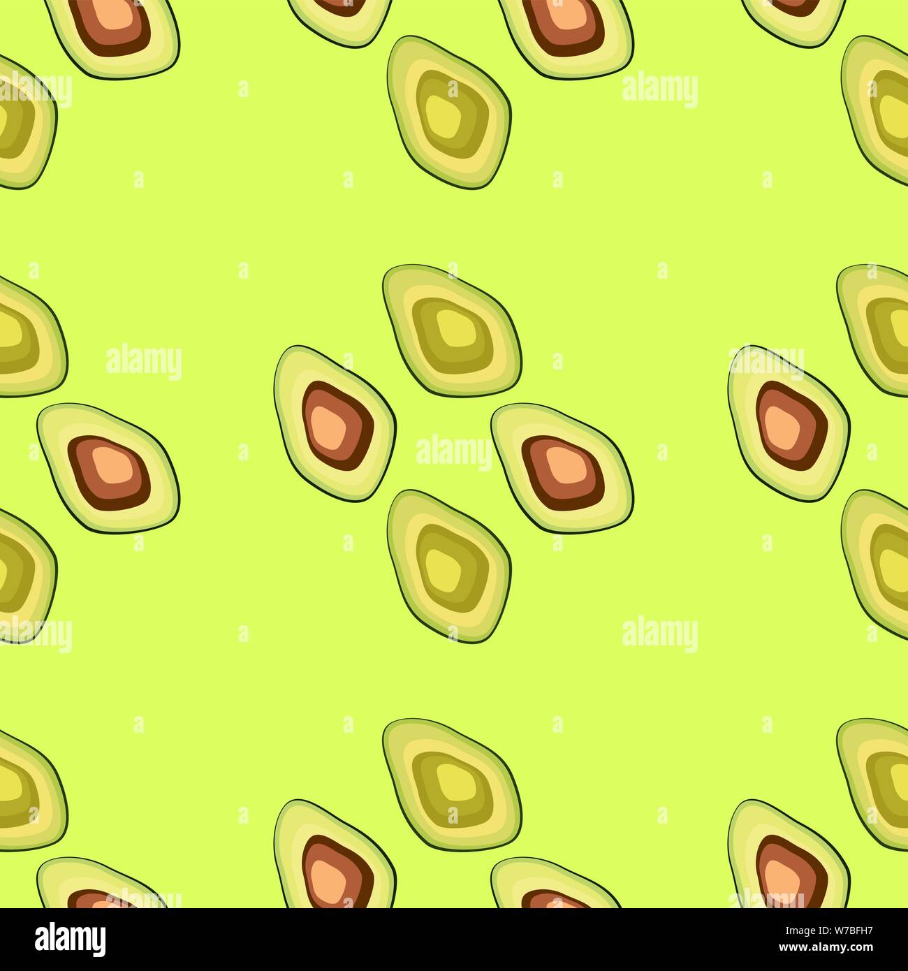 Avocado seamless pattern on background. Whole and cut avocado Stock ...