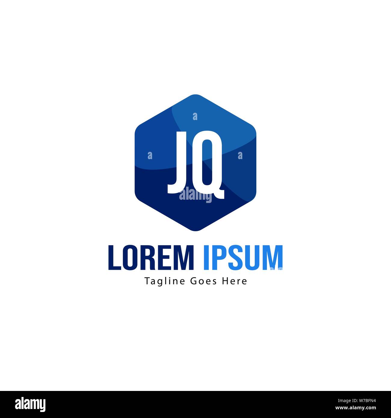 Initial JQ logo template with modern frame. Minimalist JQ letter logo ...