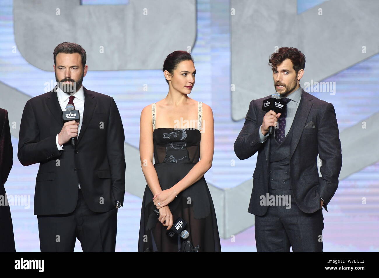 (From left) American actor and director Ben Affleck, Israeli actress ...