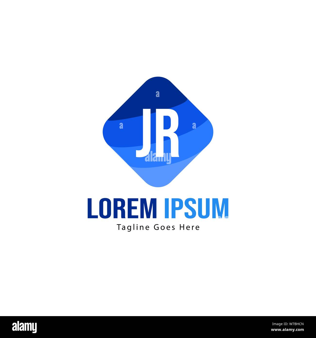 Initial JR logo template with modern frame. Minimalist JR letter logo ...