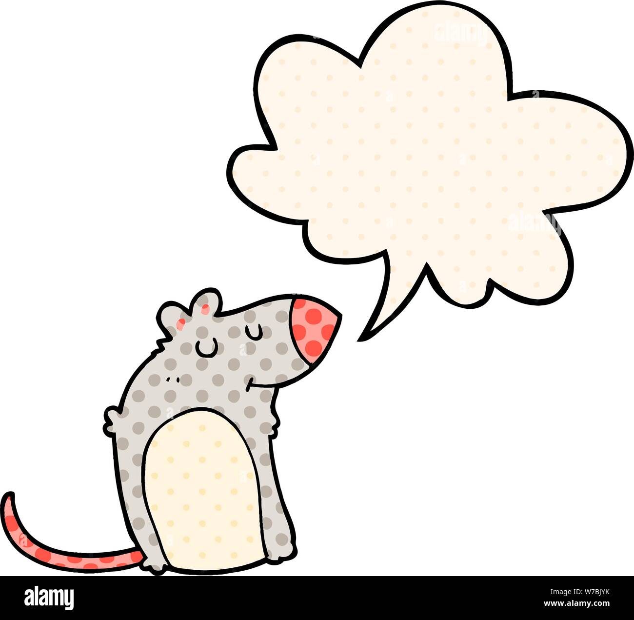 cartoon fat rat with speech bubble in comic book style Stock Vector ...
