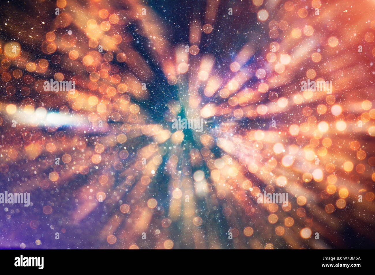 midnight traffic. Motion blur abstract background ,De focused/blur ...