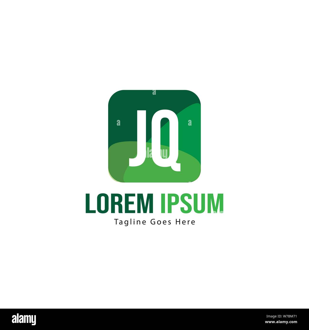Initial JQ logo template with modern frame. Minimalist JQ letter logo ...