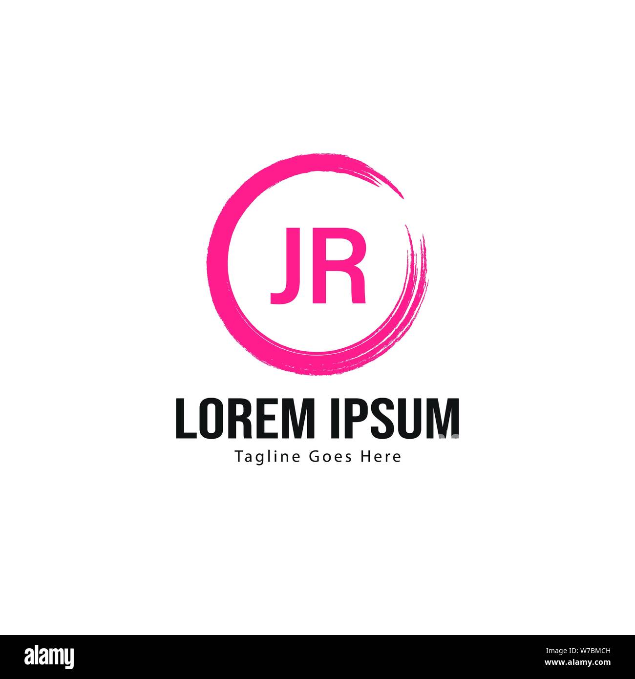 Initial JR logo template with modern frame. Minimalist JR letter logo ...
