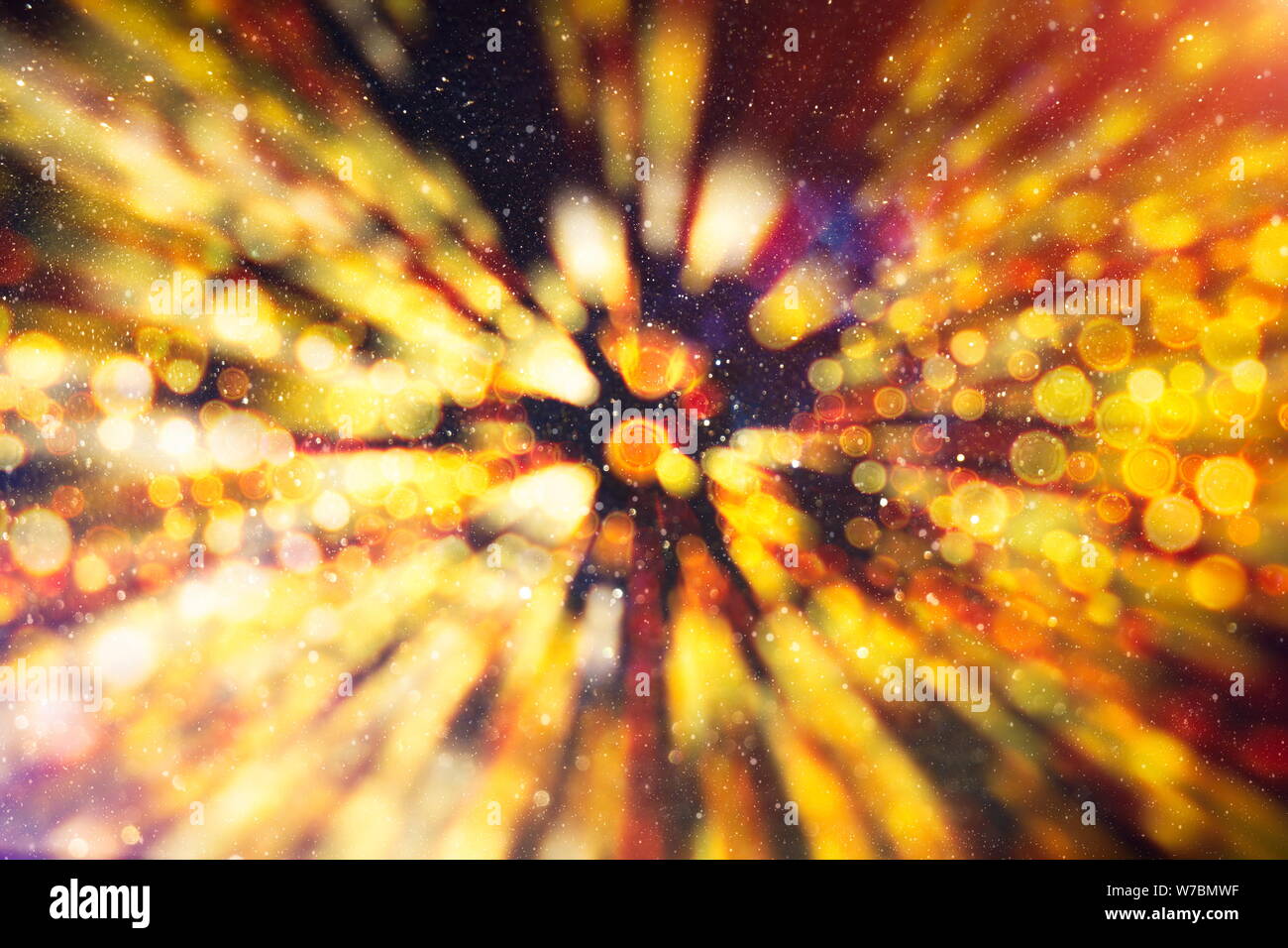 midnight traffic. Motion blur abstract background ,De focused/blur ...