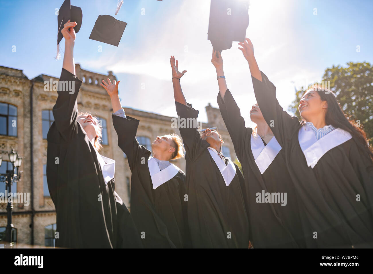 Graduates saying goodbye to their university life Stock Photo - Alamy