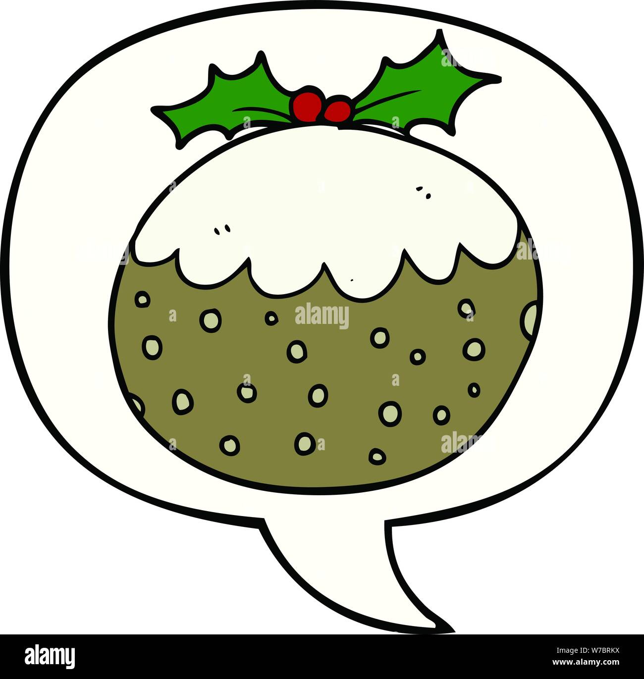 Cartoon christmas pudding Stock Vector Images - Alamy