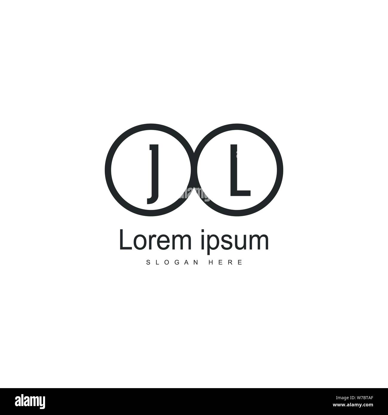 Initial JL logo template with modern frame. Minimalist JL letter logo ...