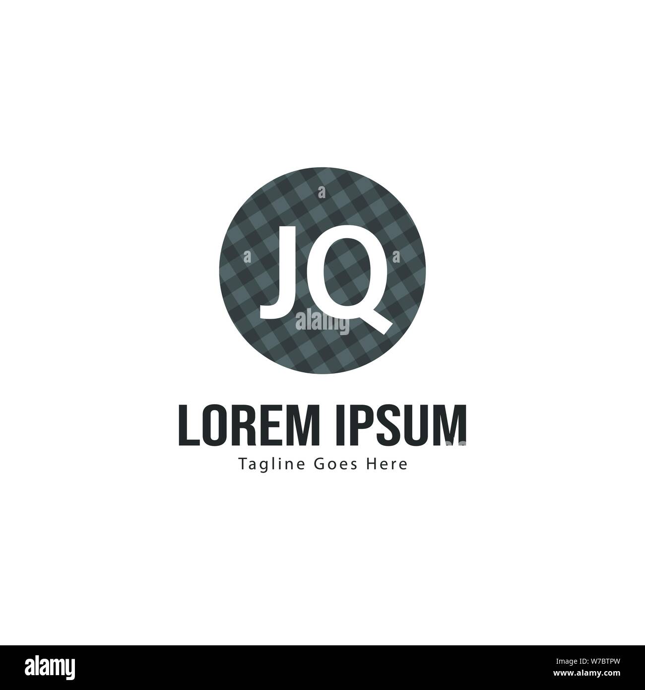 Initial JQ logo template with modern frame. Minimalist JQ letter logo ...