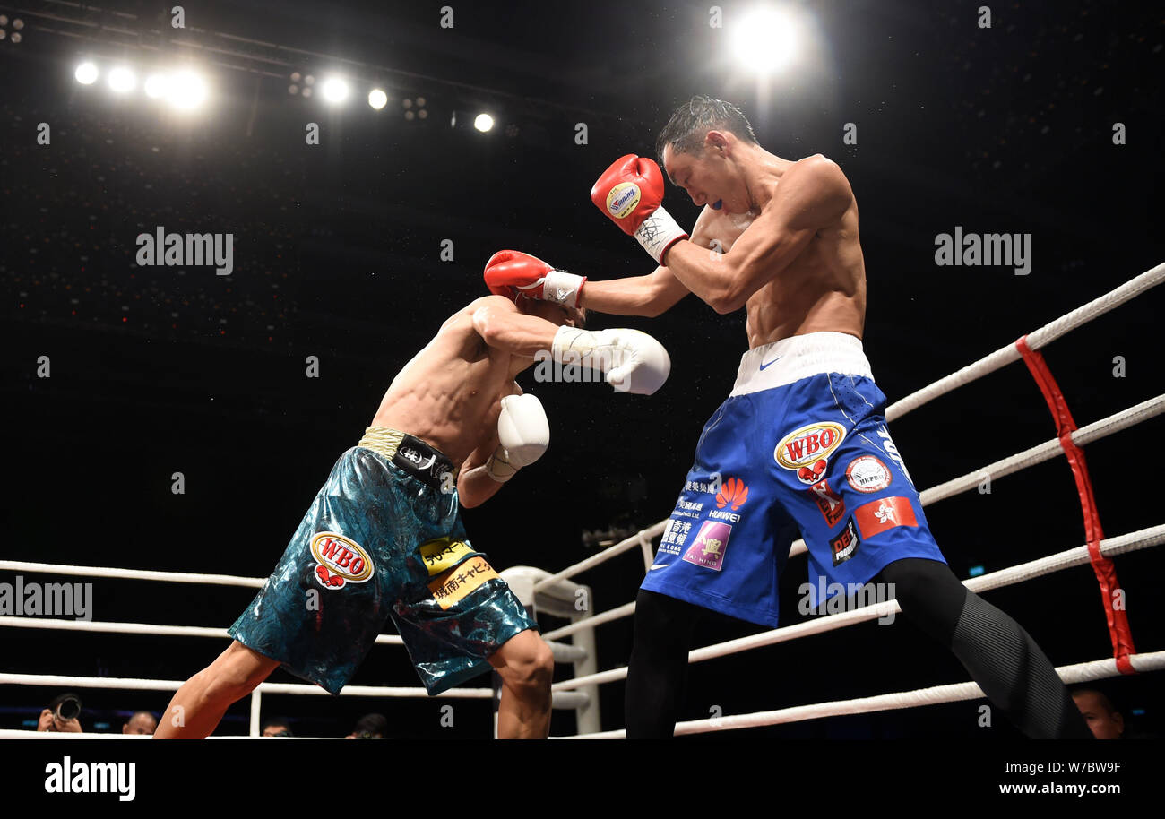 Rex Tso Sing-yu of Hong Kong, right, competes against Kohei Kono of ...