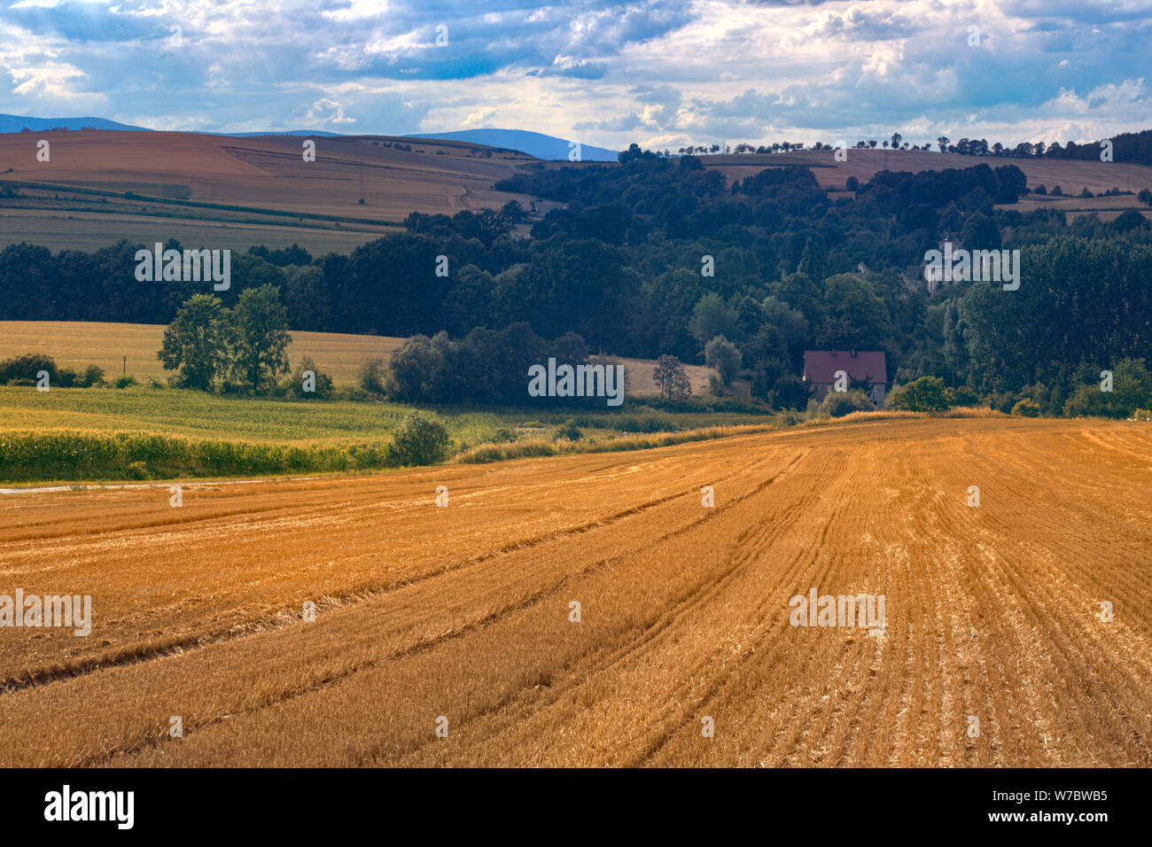 Beautiful landscape in Southern Poland near Klodzko Stock Photo - Alamy