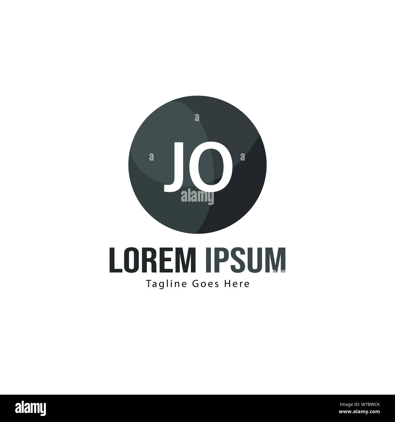 Initial JO logo template with modern frame. Minimalist JO letter logo ...