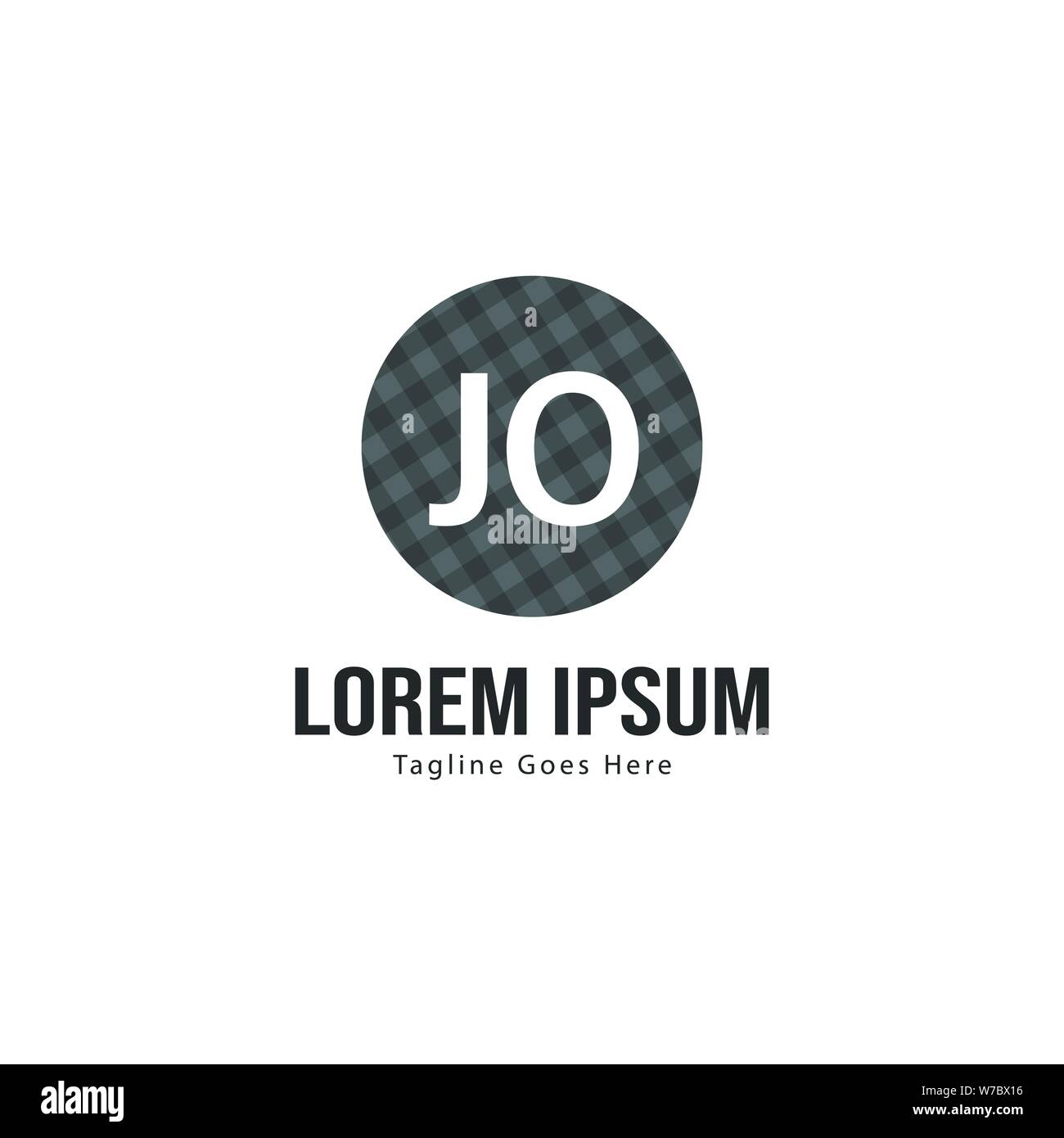 Initial JO logo template with modern frame. Minimalist JO letter logo ...