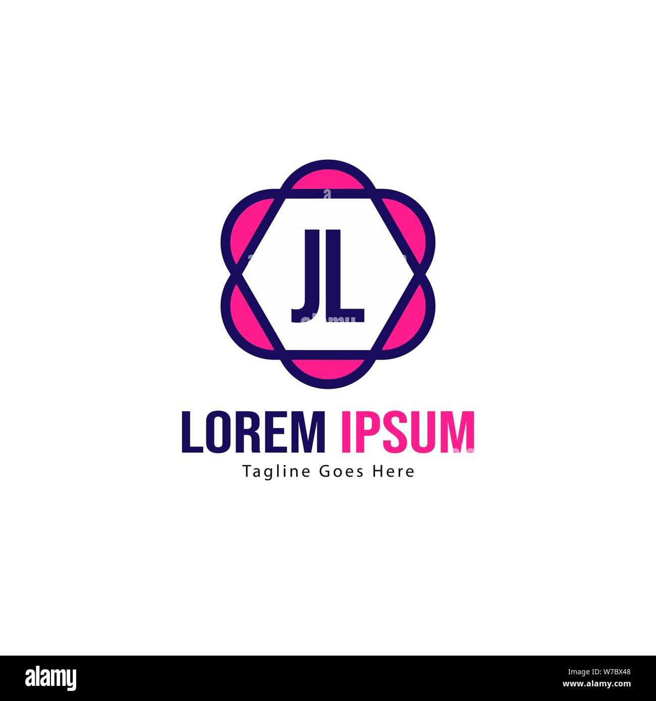Initial JL logo template with modern frame. Minimalist JL letter logo ...