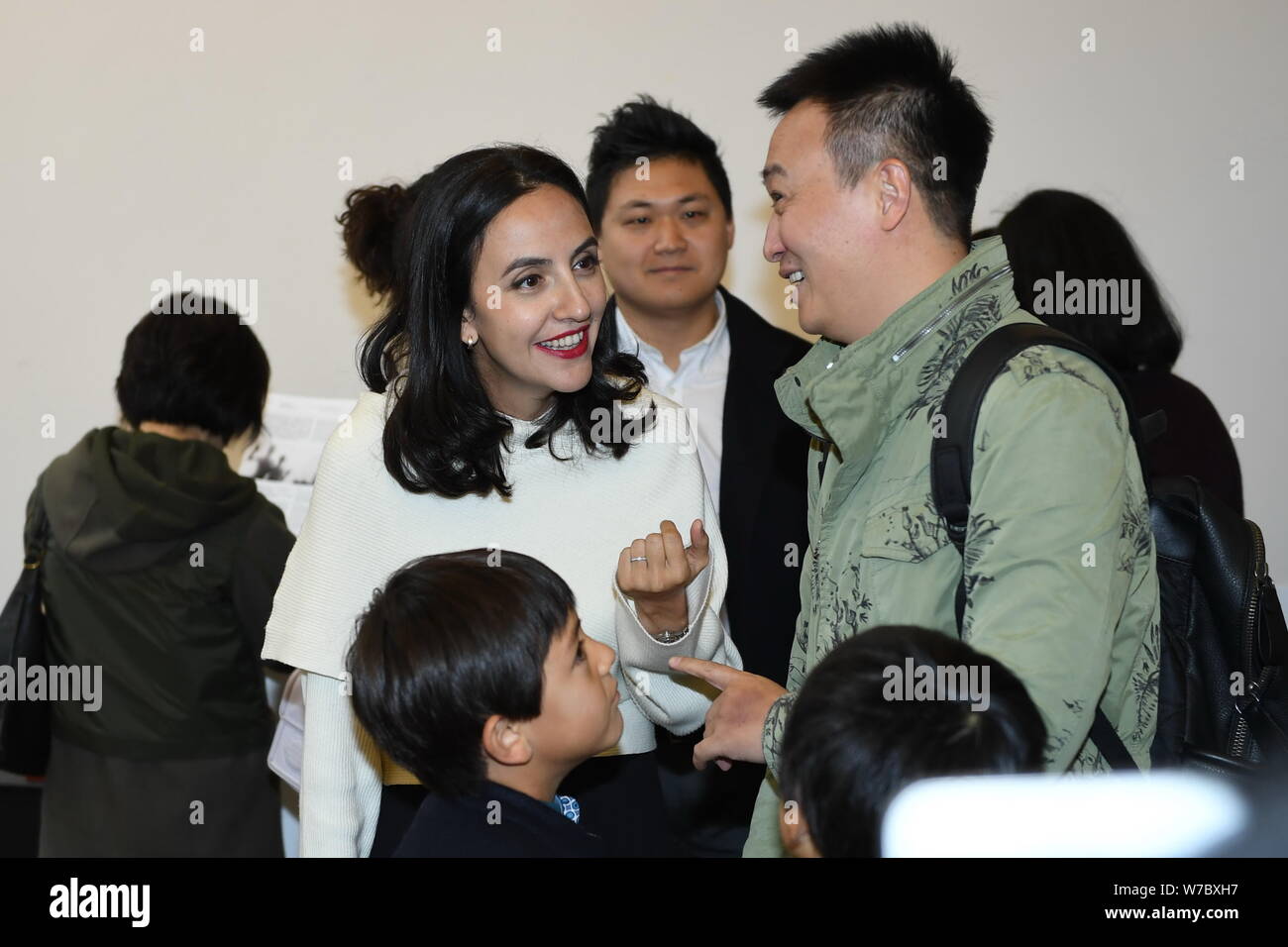 French photographer Anaistamo Martane, left, the wife of Chinese actor ...