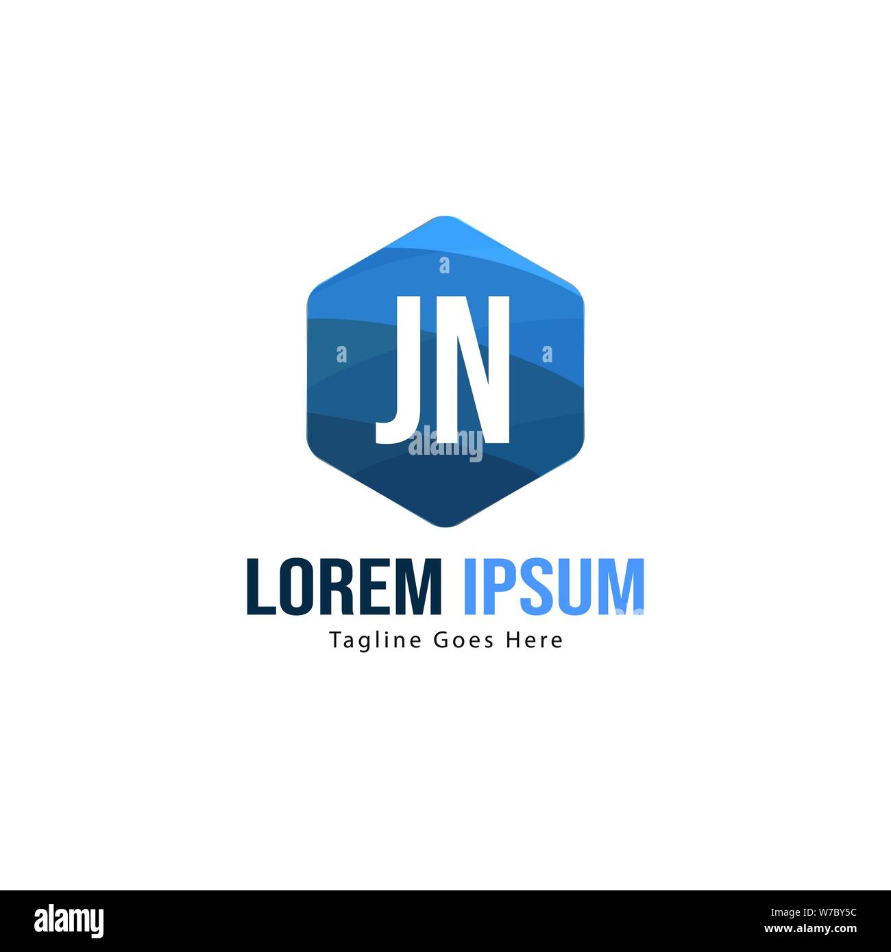 Jn letter design hi-res stock photography and images - Alamy