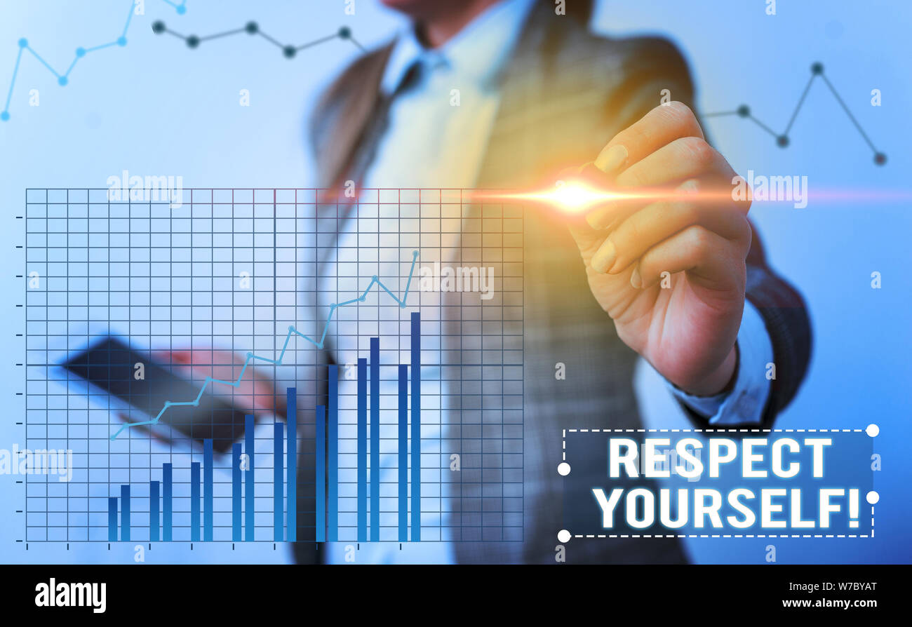 Conceptual hand writing showing Respect Yourself. Concept meaning ...