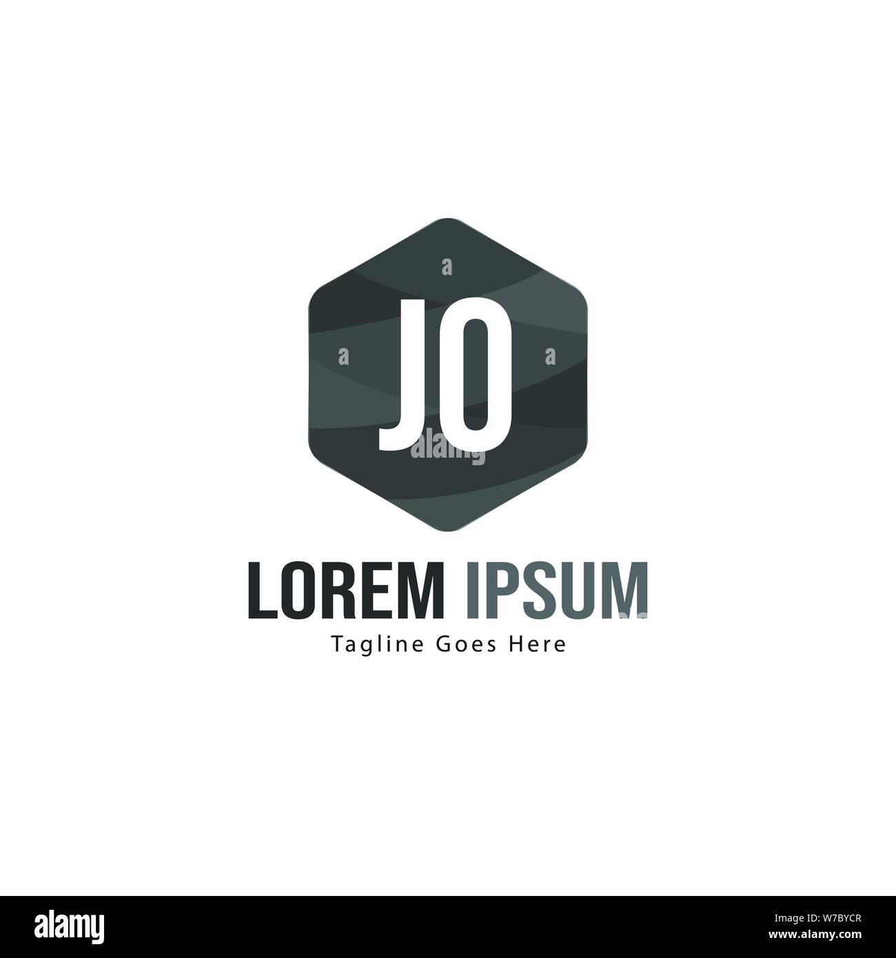 Initial JO logo template with modern frame. Minimalist JO letter logo ...