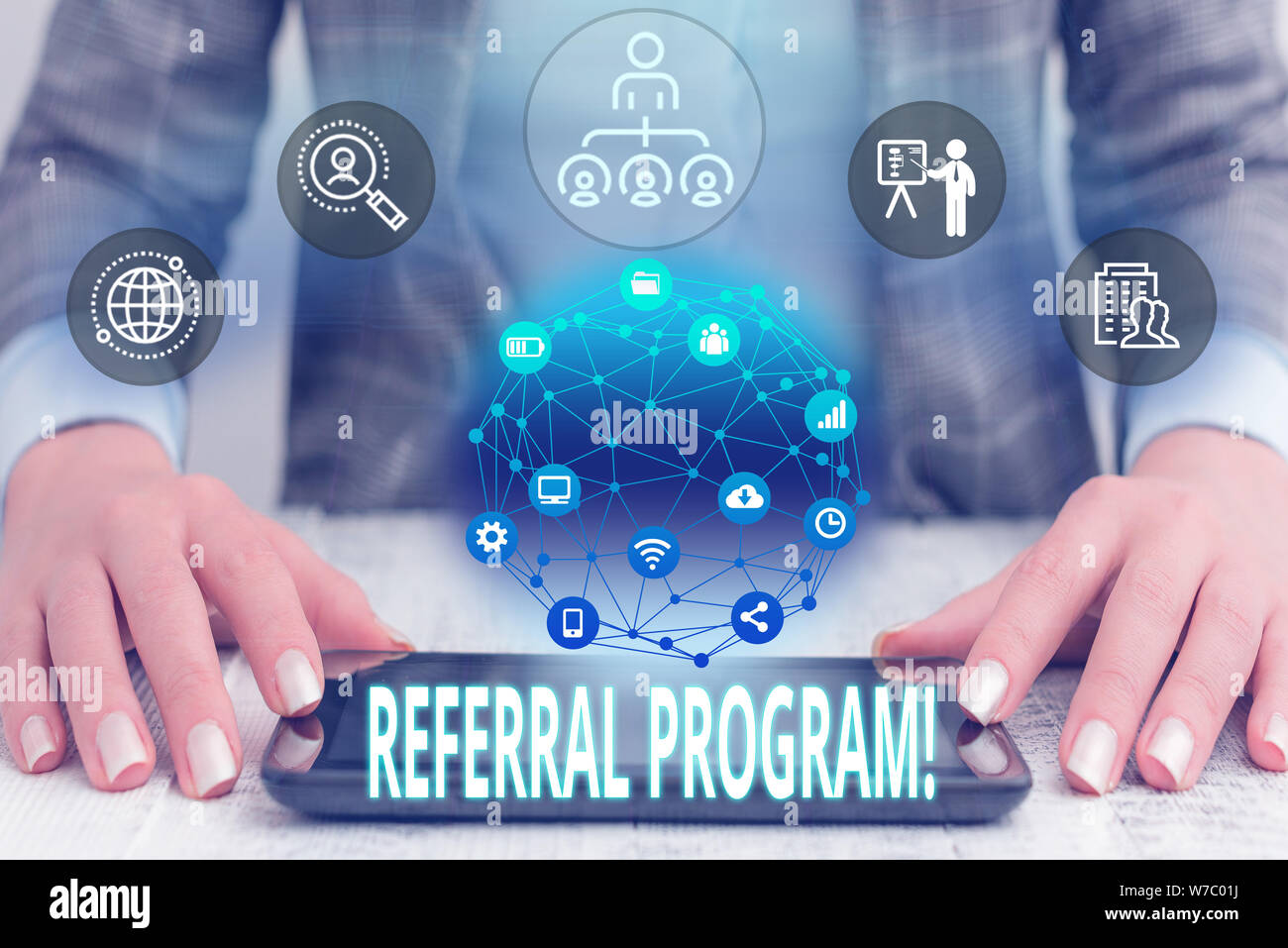Conceptual hand writing showing Referral Program. Concept meaning ...