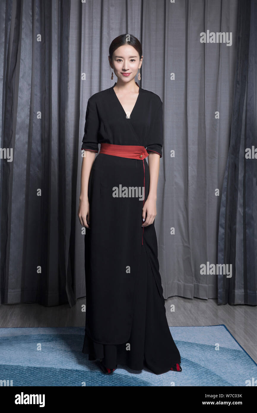 Chinese actress Dong Jie poses for portrait photos during an exclusive ...