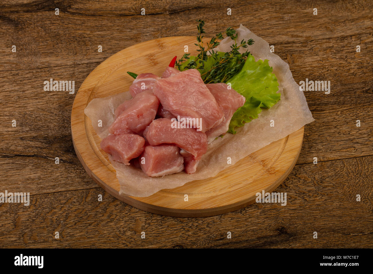 Raw pork meat heap for roast Stock Photo - Alamy