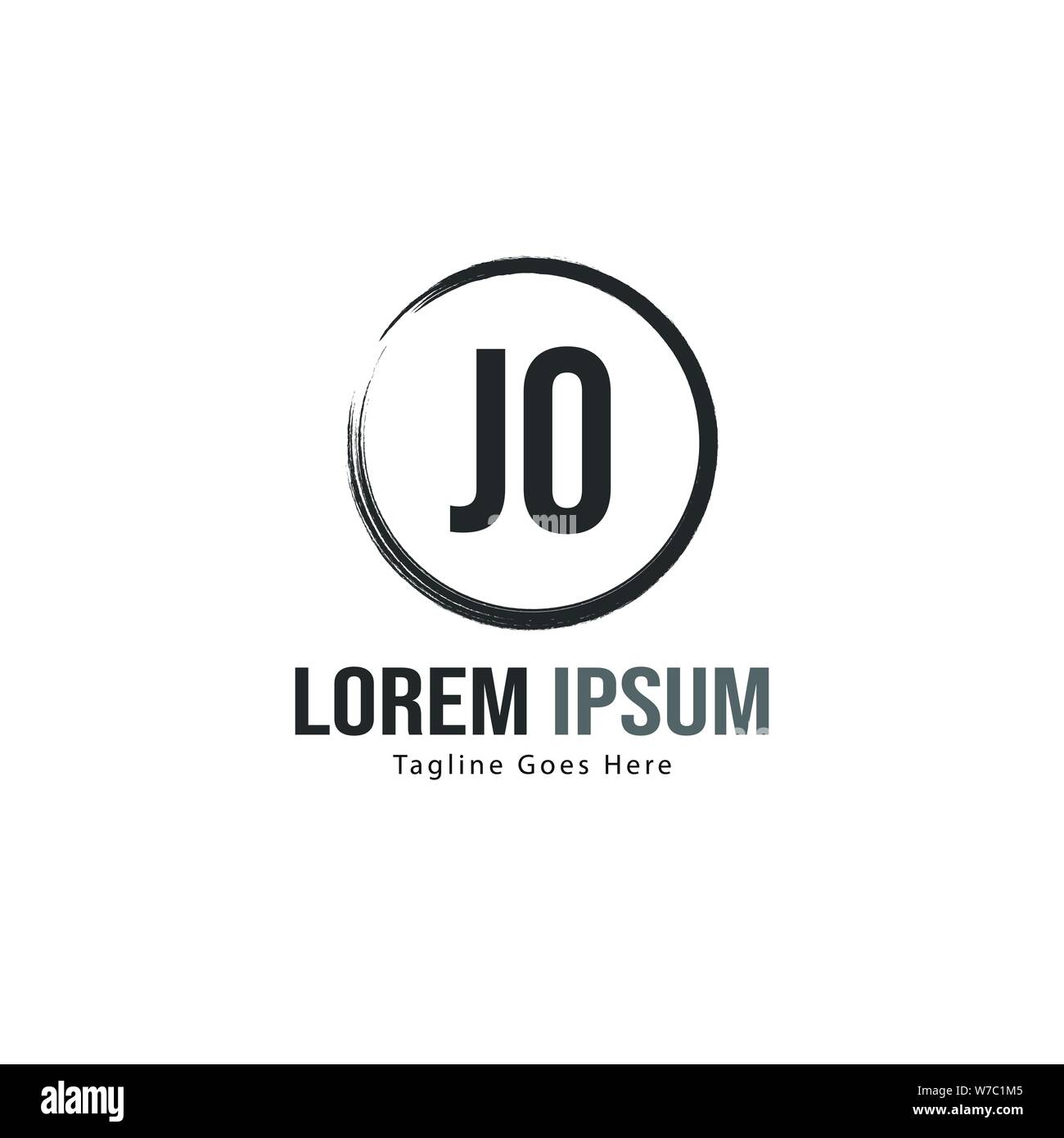 Initial JO logo template with modern frame. Minimalist JO letter logo ...