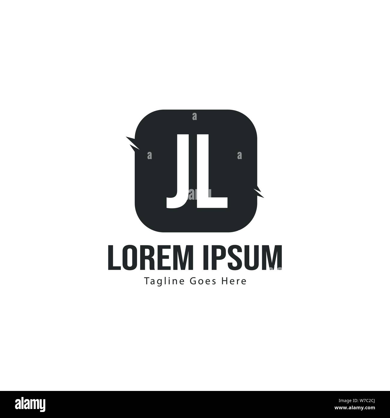 Initial JL logo template with modern frame. Minimalist JL letter logo ...