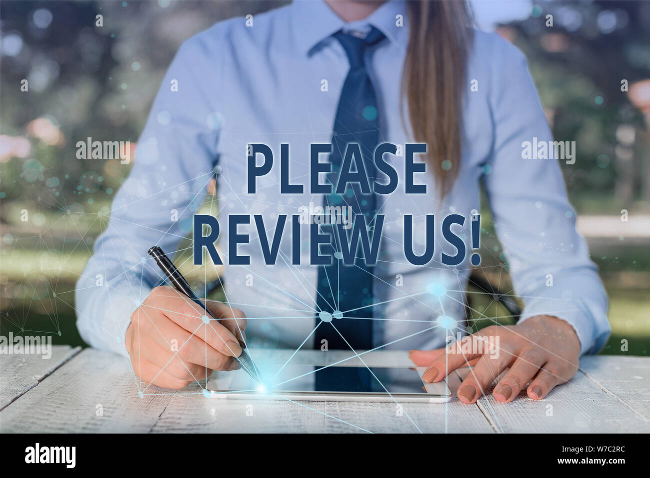 Conceptual hand writing showing Please Review Us. Concept meaning ...